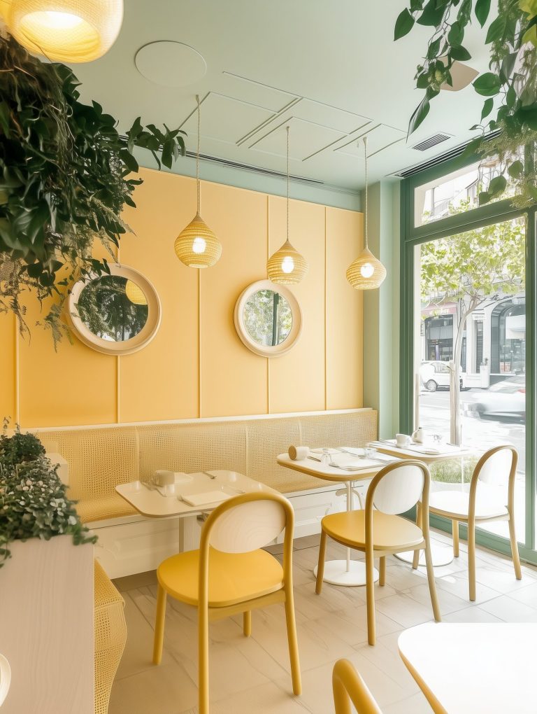 Beyond Beige: Bright Ideas for Brunch Café Interiors - ¡Colour Your Casa!